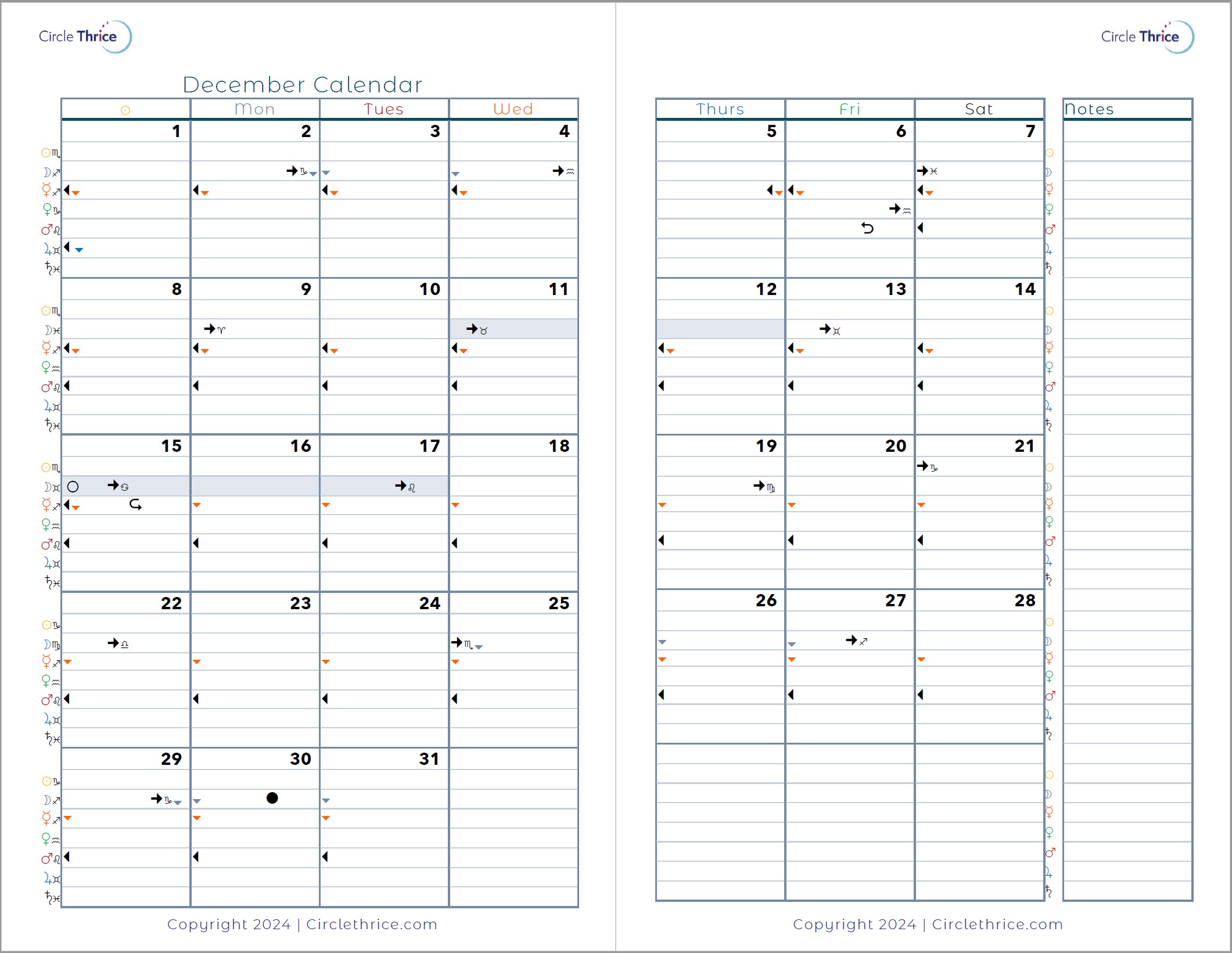 IC-Calendar | Circle Thrice